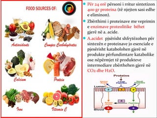 ROLI I PROTEINAVE NE ORGANIZMIN E NJERIUT | PPT