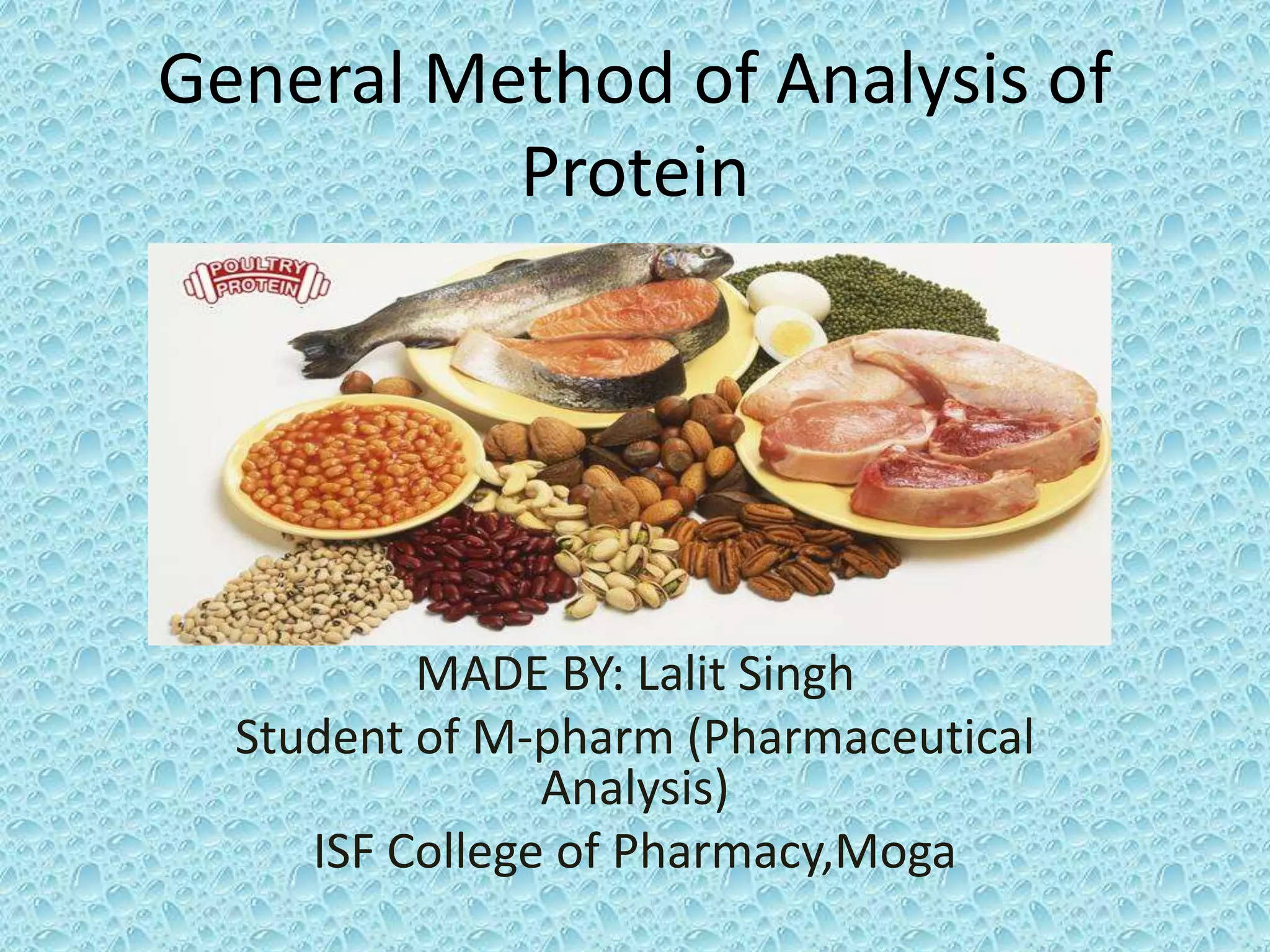 Protein analysis | PPTX