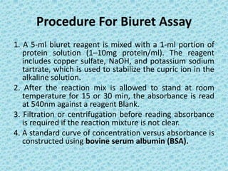 Protein analysis | PPTX