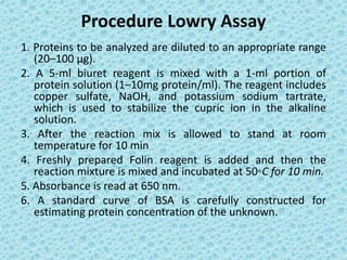 Protein analysis | PPTX