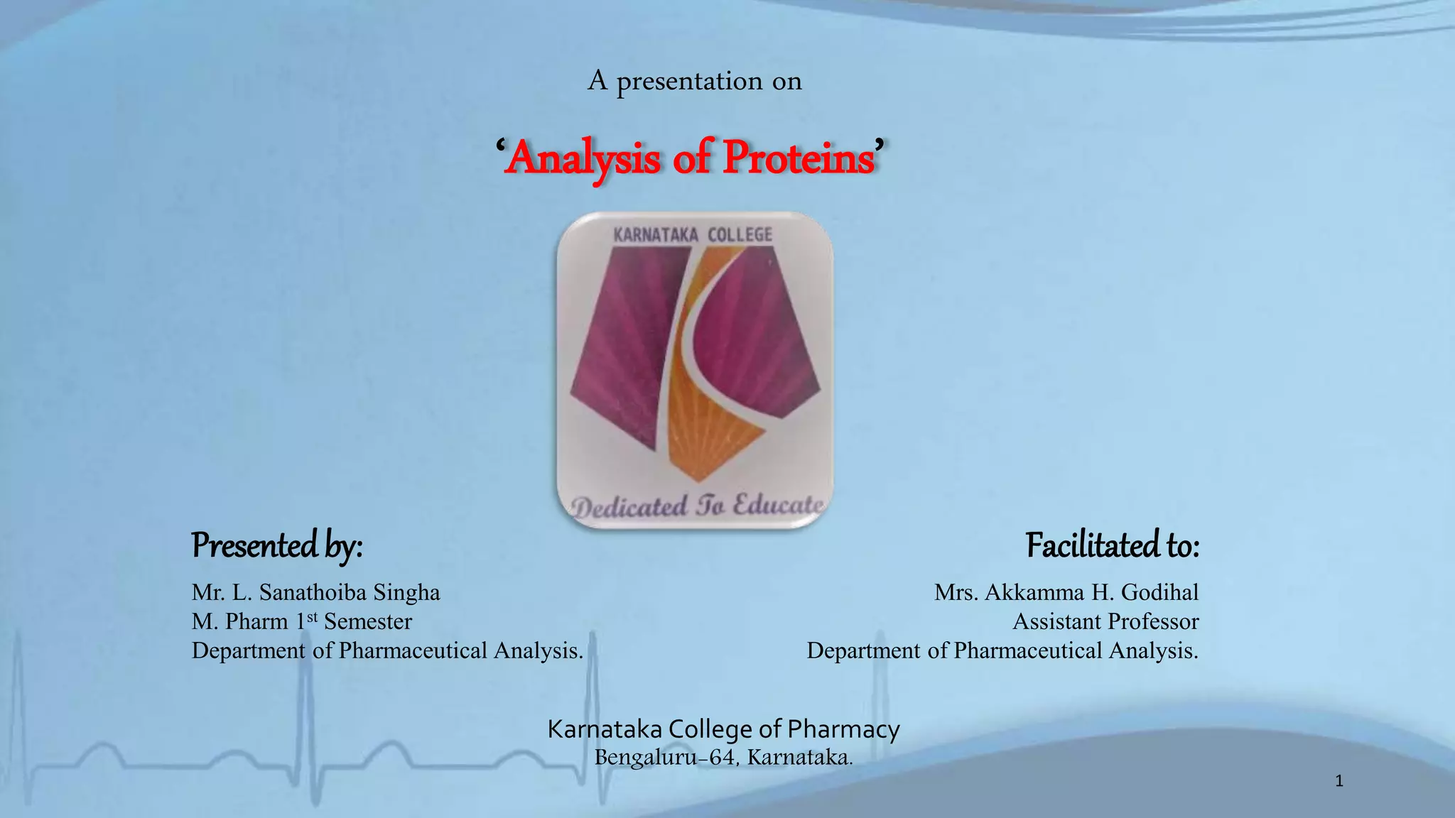 Protein analysis | PPTX