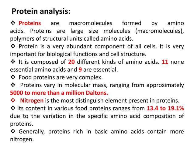Protein analysis | PPTX | Chemistry | Science