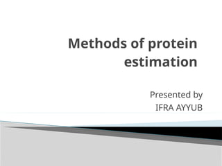 PROTEIN ANALYSIS and its methods to test.pptx