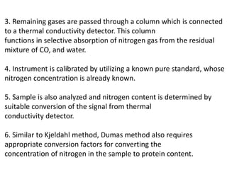General method use for analysis of protein | PPTX