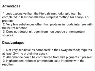 General method use for analysis of protein | PPTX