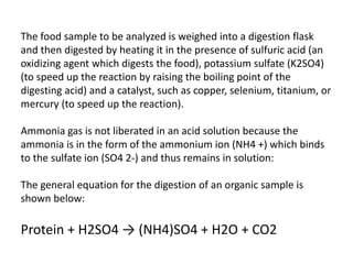 General method use for analysis of protein | PPTX