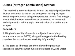 General method use for analysis of protein | PPTX