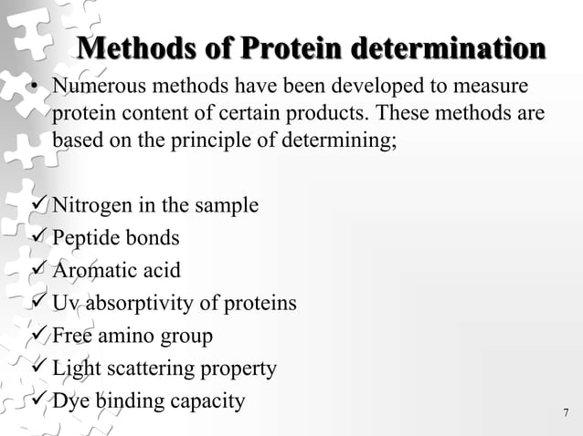 Protein Analysis Methods.pptx | Chemistry | Science