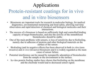Protein and cell resistant surfaces | PPT