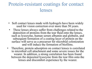 Protein and cell resistant surfaces | PPT