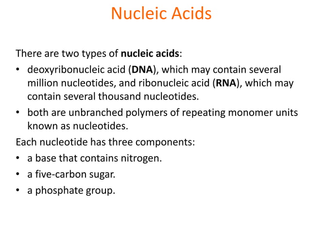 Protein and Nucleic acid general introduction | PPT