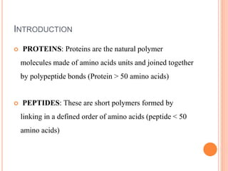 Protein and peptide delivery pree | PPTX