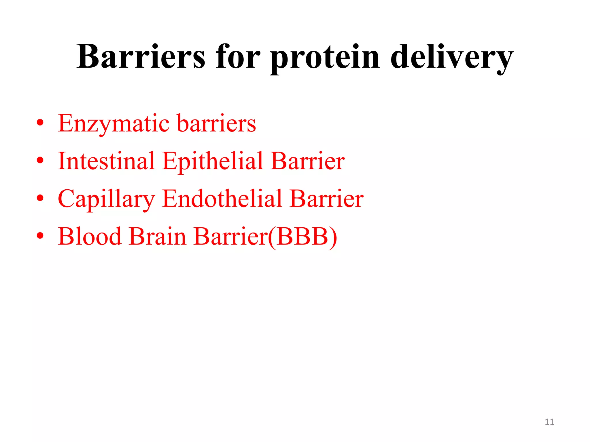 Protein and peptide delivery system | PPTX