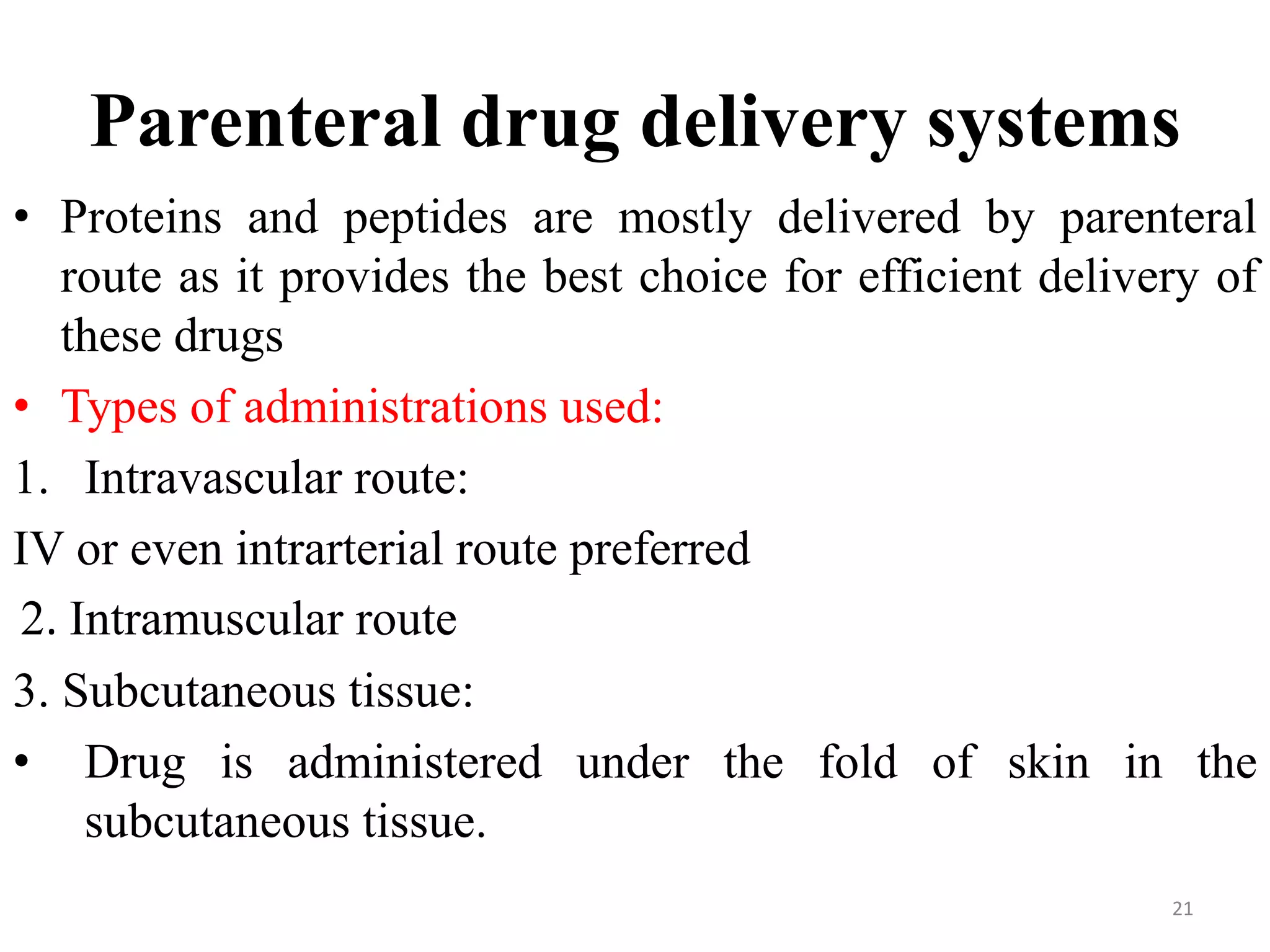Protein and peptide delivery system | PPTX