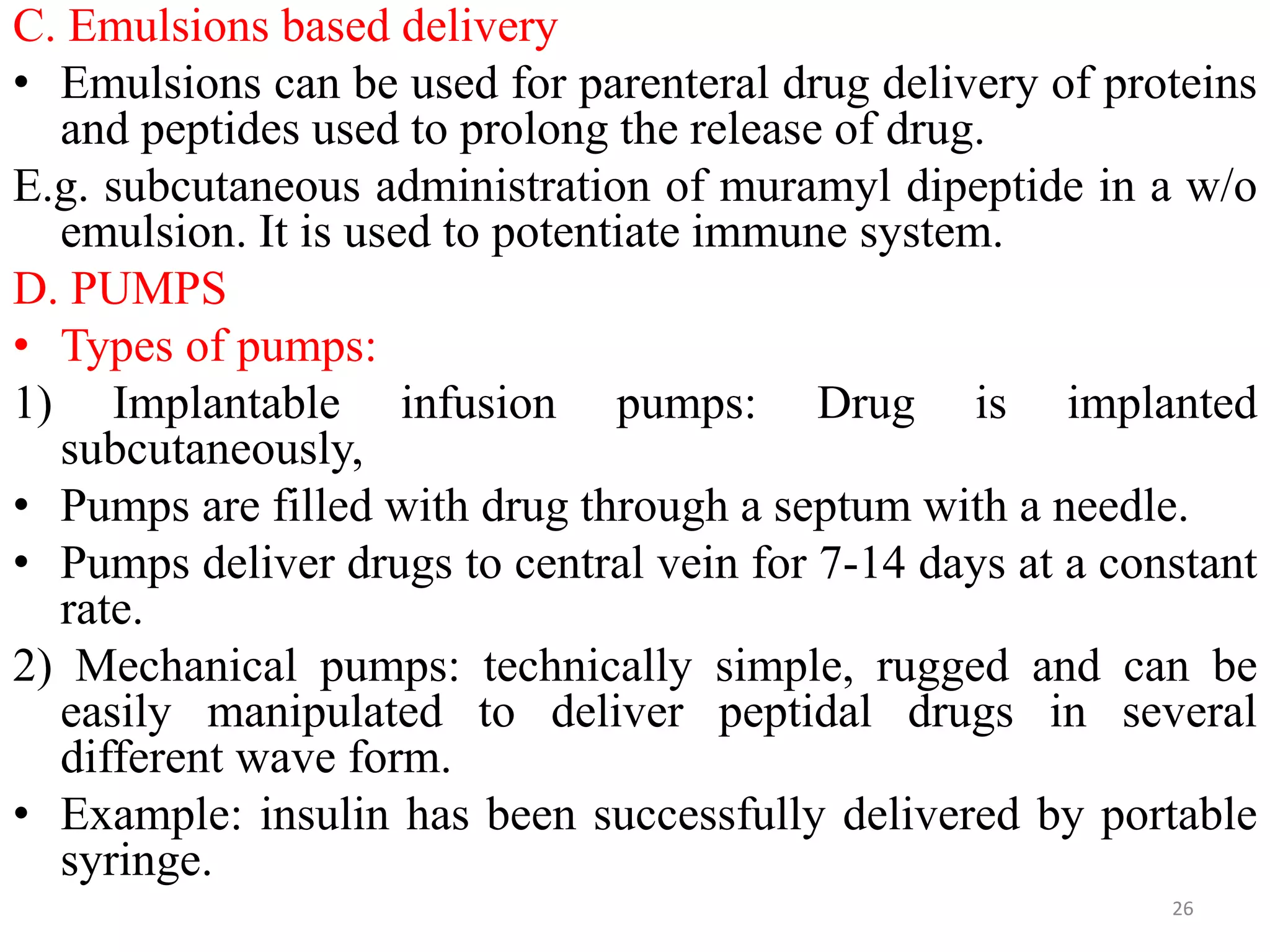 Protein and peptide delivery system | PPTX