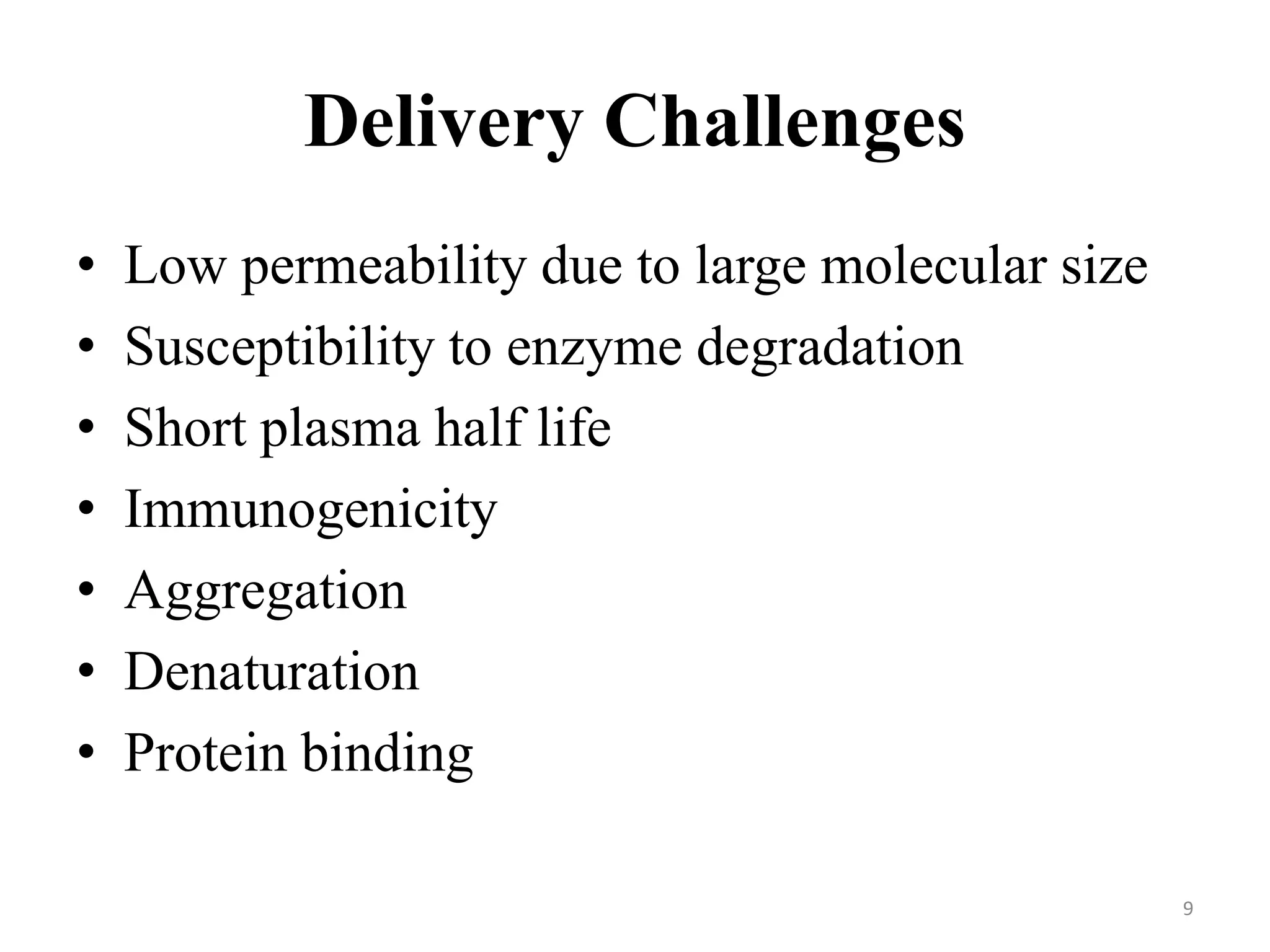 Protein and peptide delivery system | PPTX