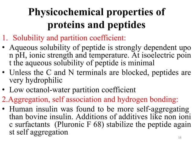 Protein and peptide delivery system | PPTX | Chemistry | Science