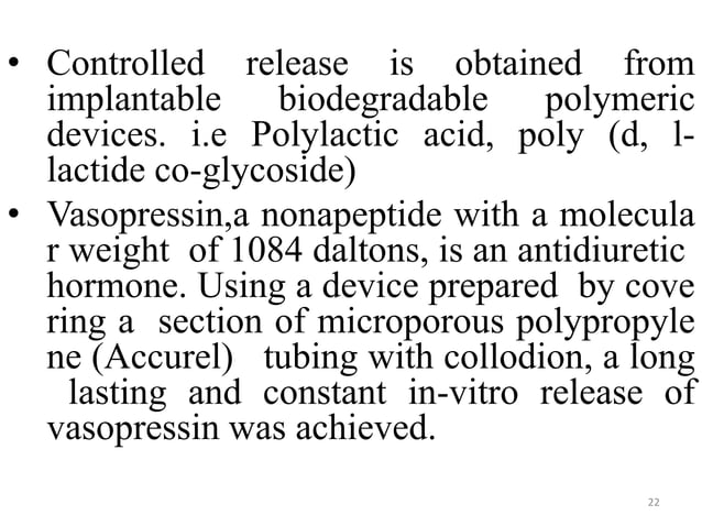 Protein and peptide delivery system | PPTX | Chemistry | Science