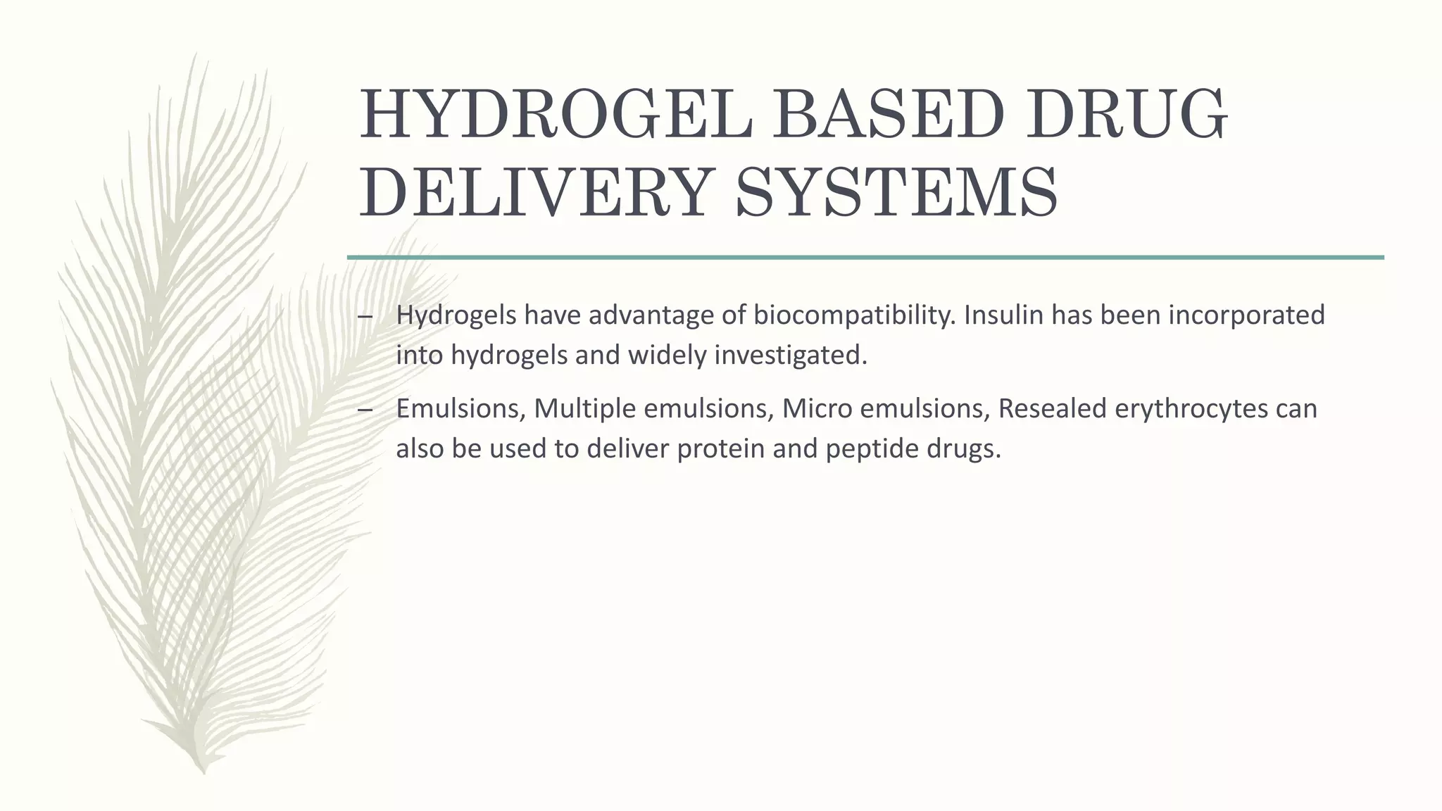 Protein and peptide drug delivery system | PPTX