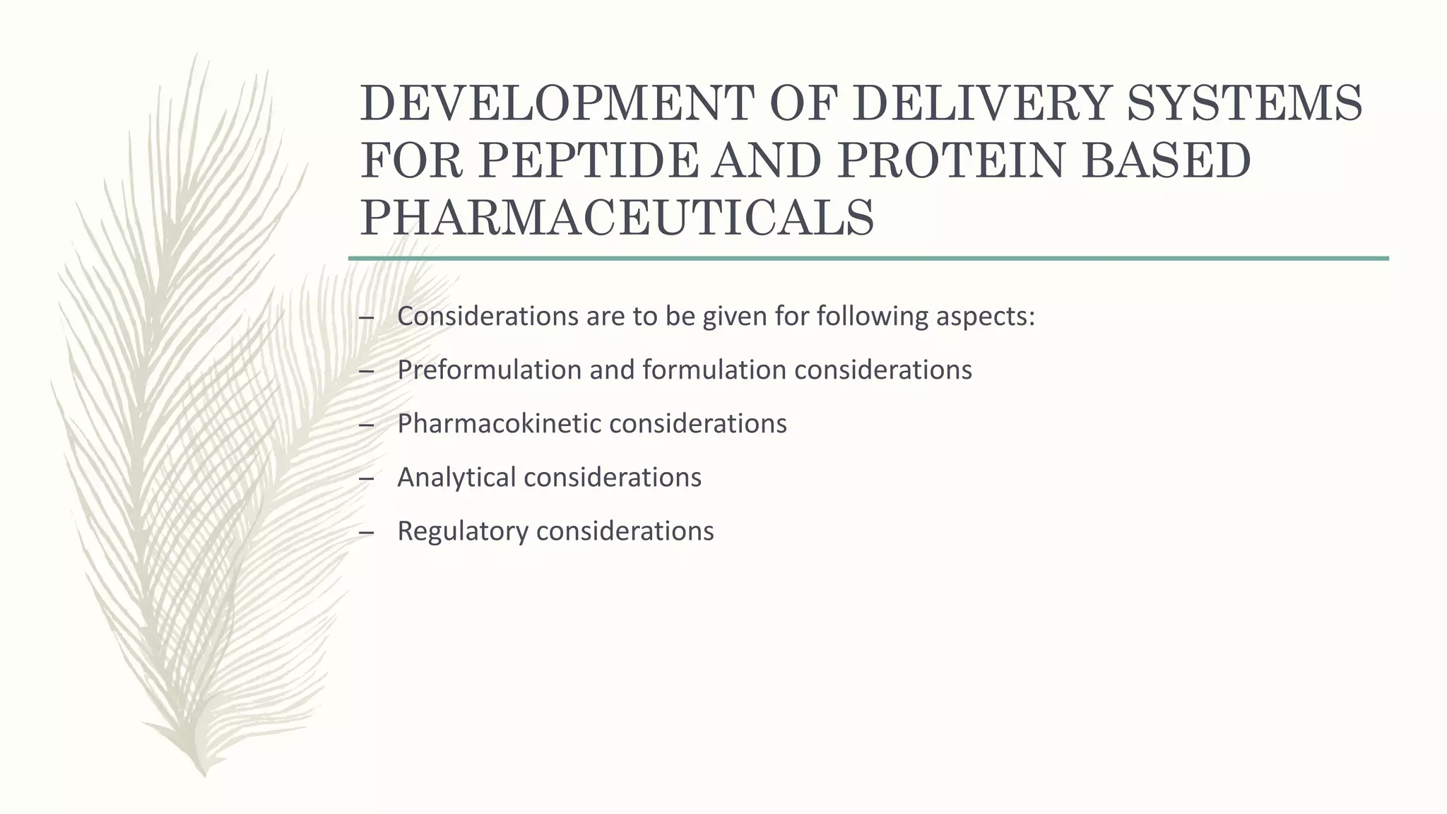 Protein and peptide drug delivery system | PPTX