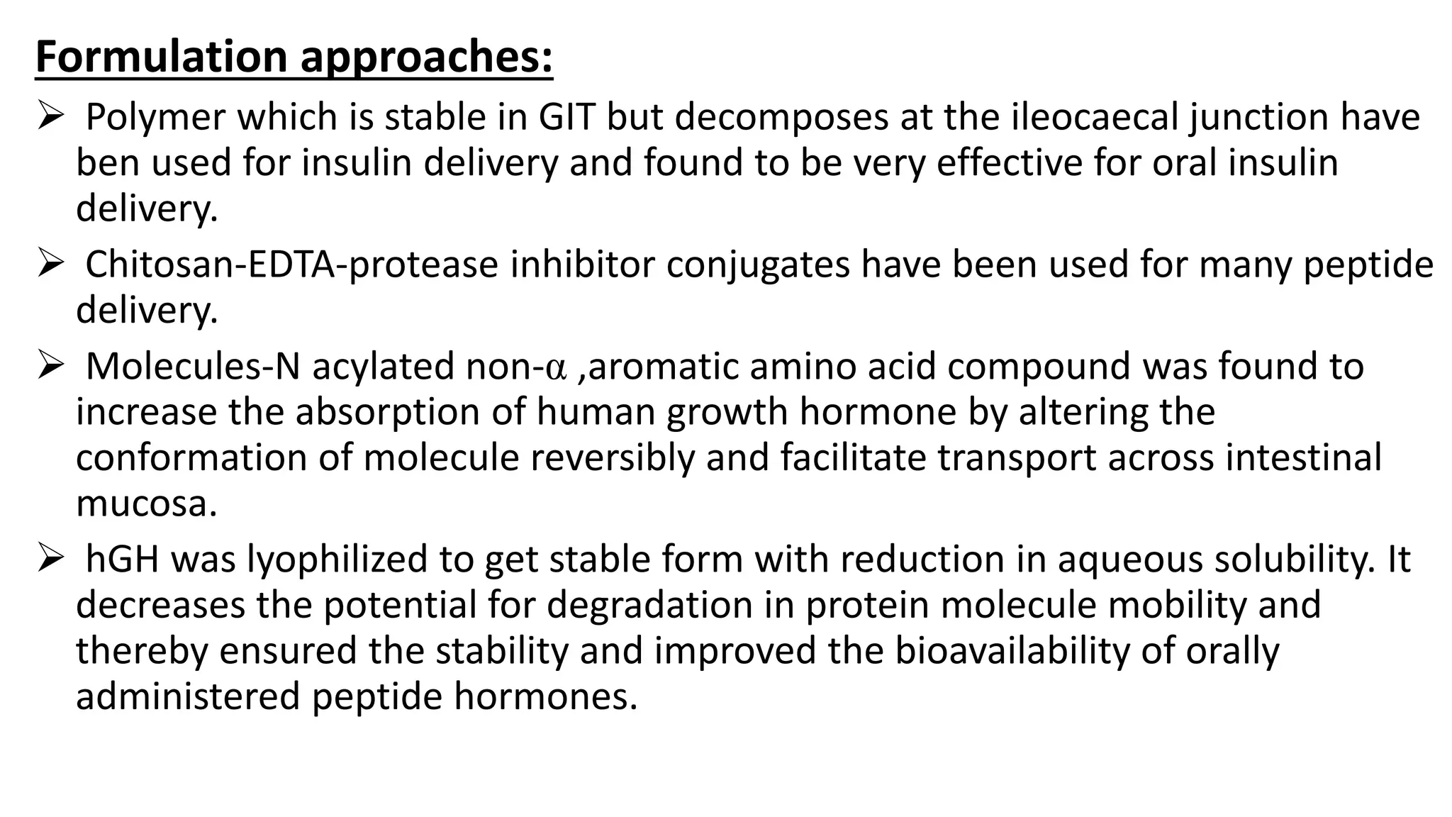 Protein and peptide drug delivery system | PPTX