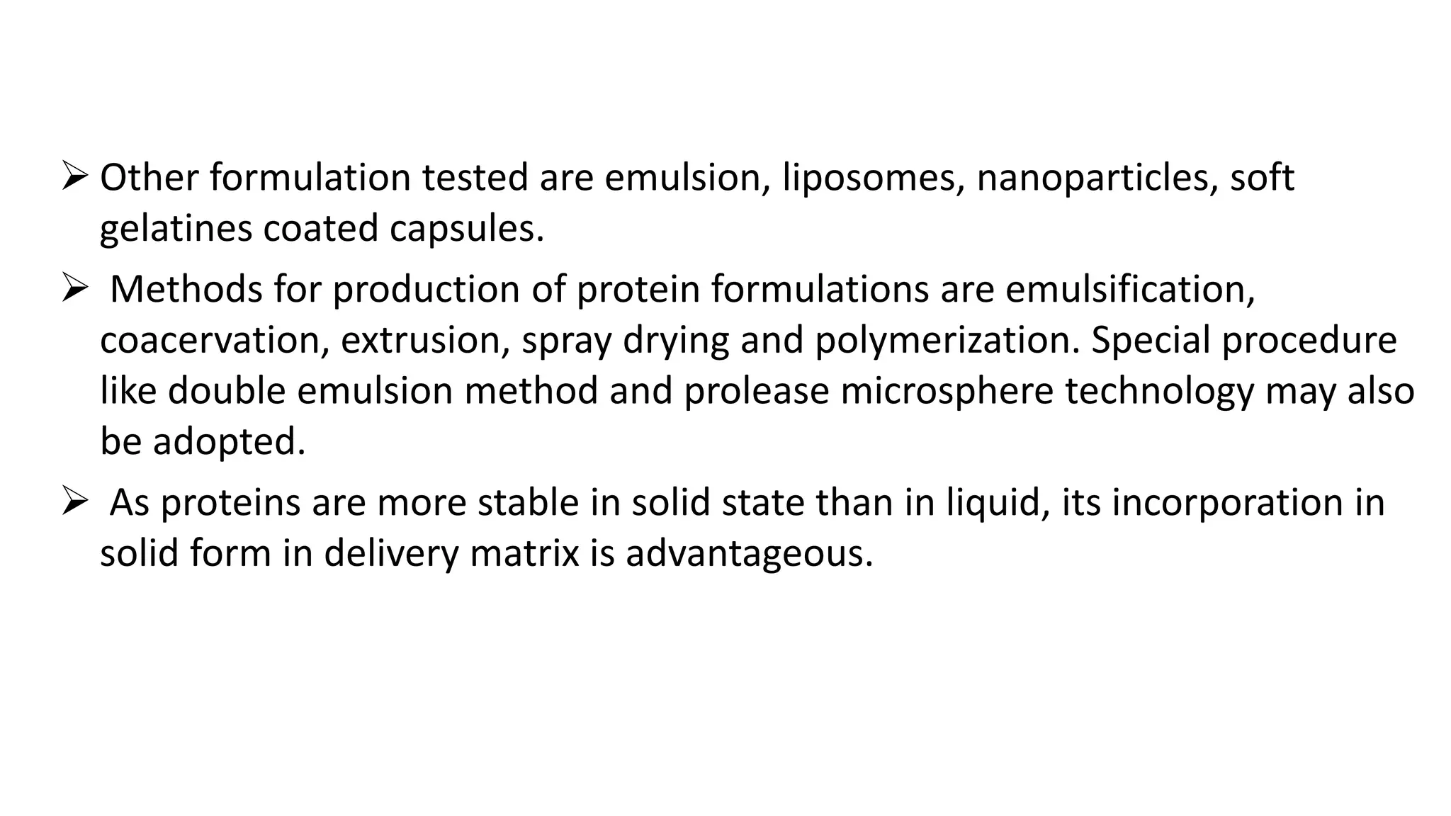 Protein and peptide drug delivery system | PPTX