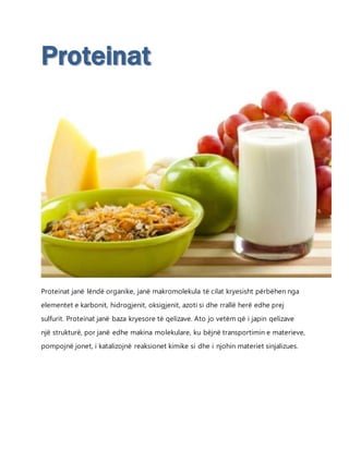 Proteinat ..............Ekzistojnë më tepër se 10000 proteina | PDF