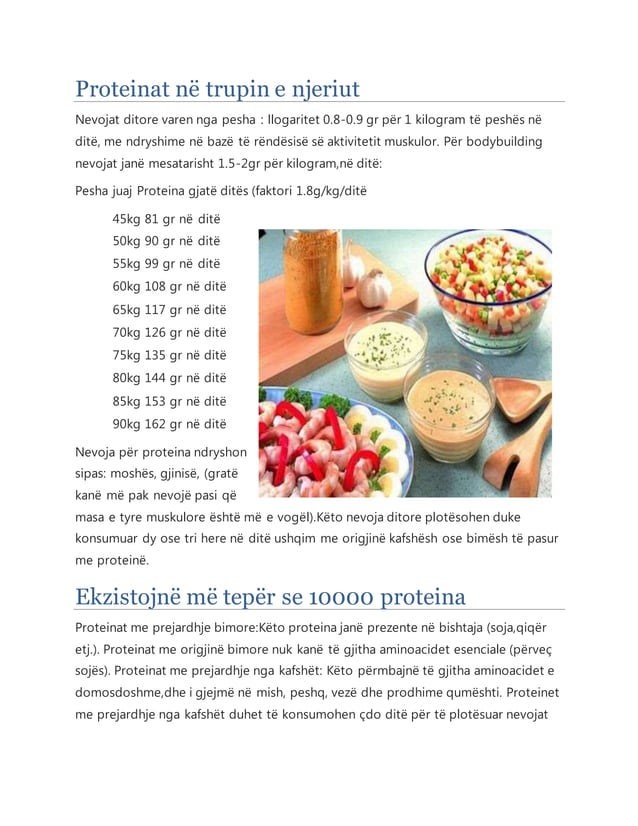Proteinat ..............Ekzistojnë më tepër se 10000 proteina | PDF
