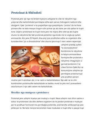 Proteinat ..............Ekzistojnë më tepër se 10000 proteina | PDF