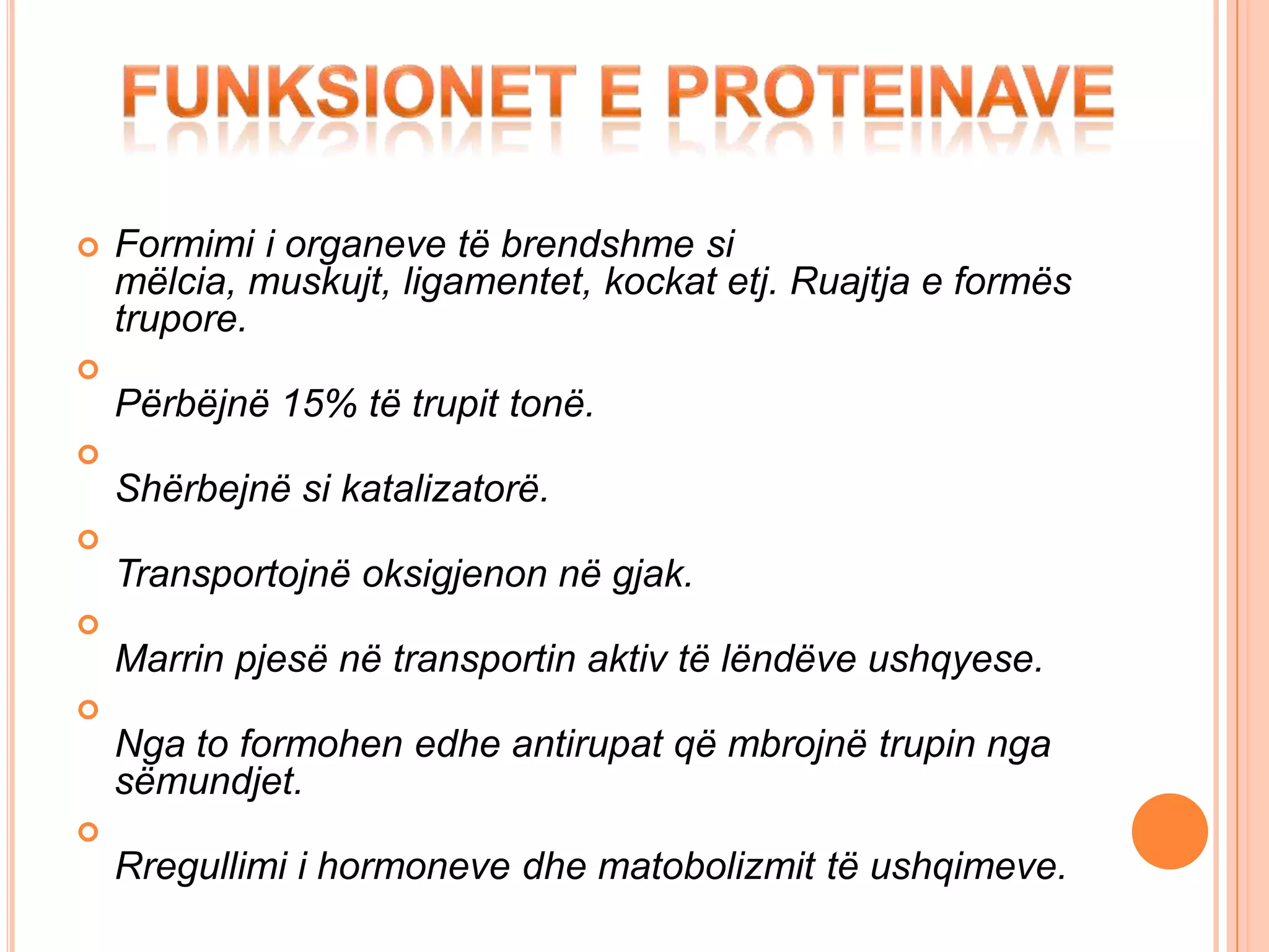 Proteinat yndyrnat dhe karbohidratet | PPTX