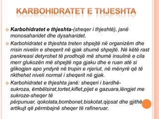 Proteinat yndyrnat dhe karbohidratet | PPTX