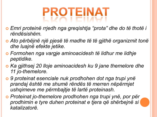 Proteinat yndyrnat dhe karbohidratet | PPTX