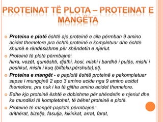 Proteinat yndyrnat dhe karbohidratet | PPTX