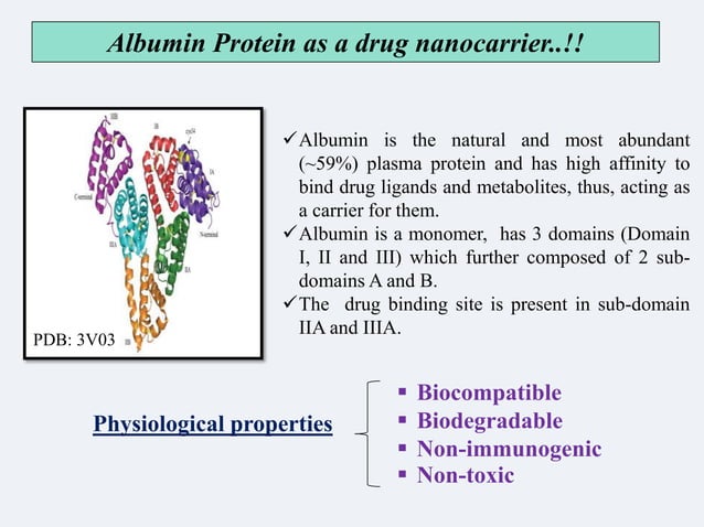 Protein based drug delivery system | PPT
