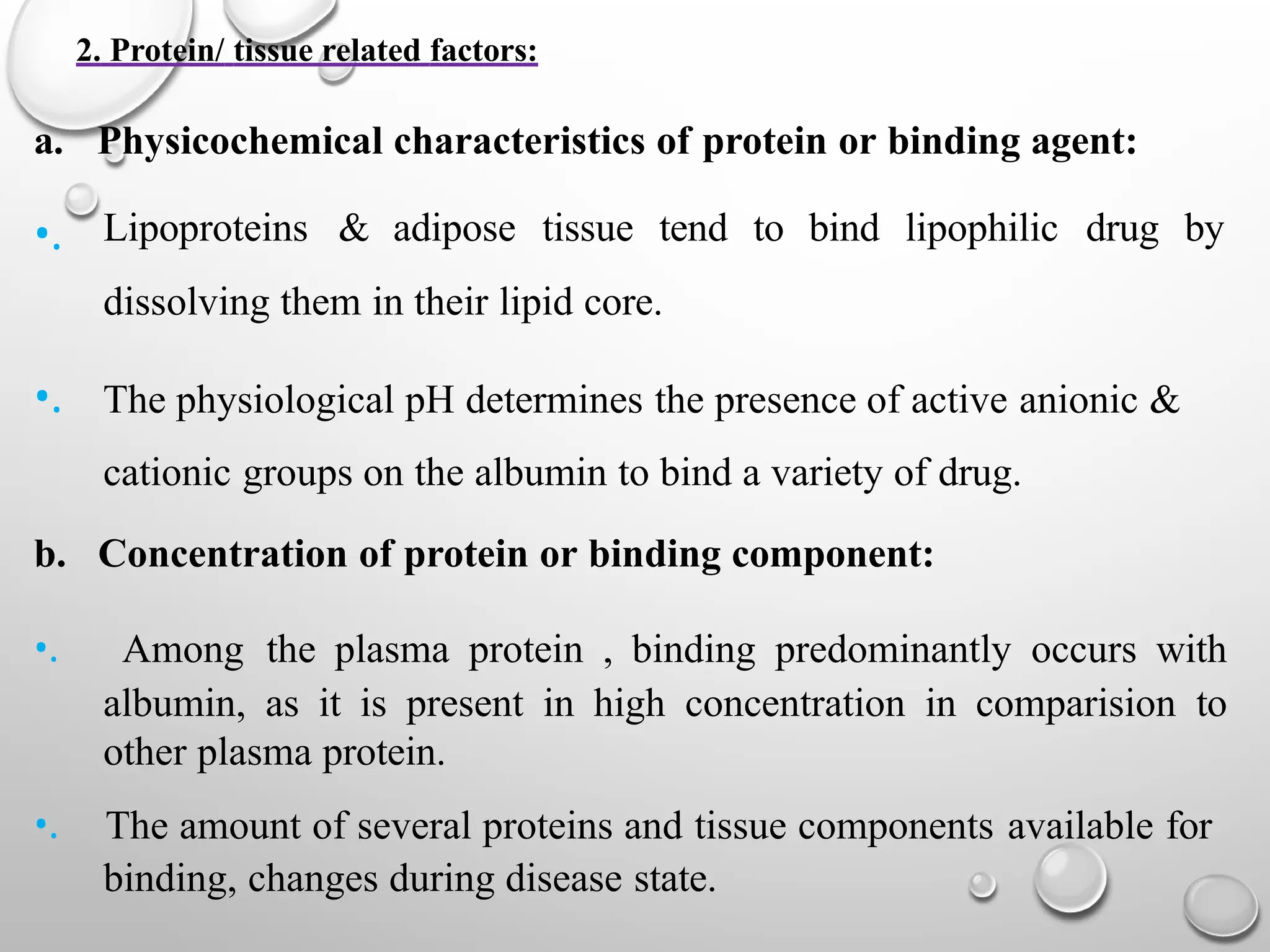 Protein Binding of drug.pptx Plasma bound protein | PPTX