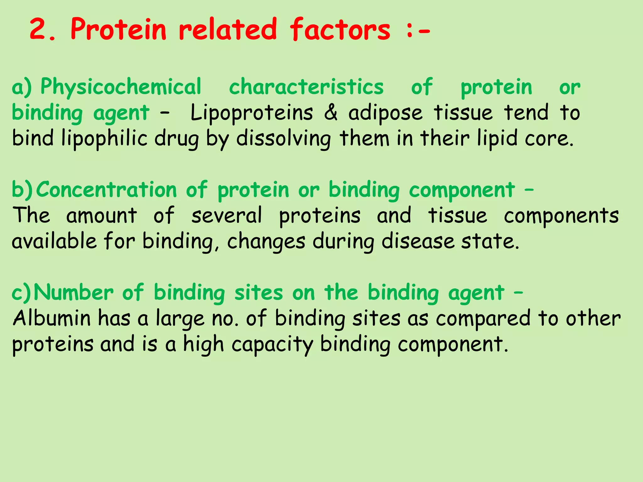 Protein binding of drugs | PPTX
