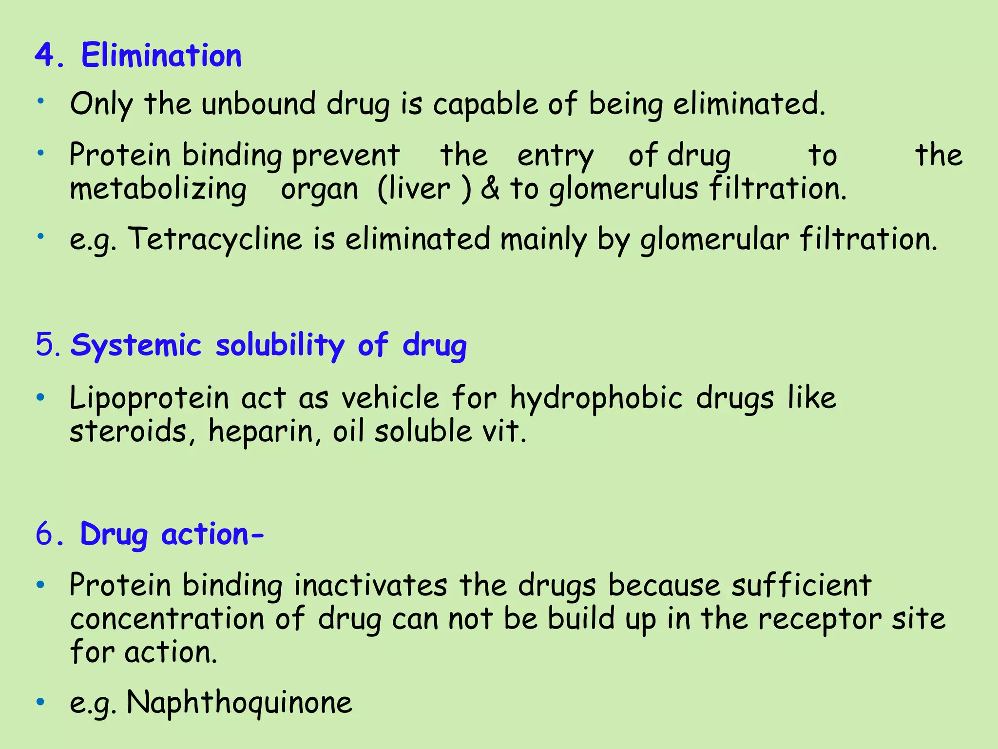 Protein binding of drugs | PPTX