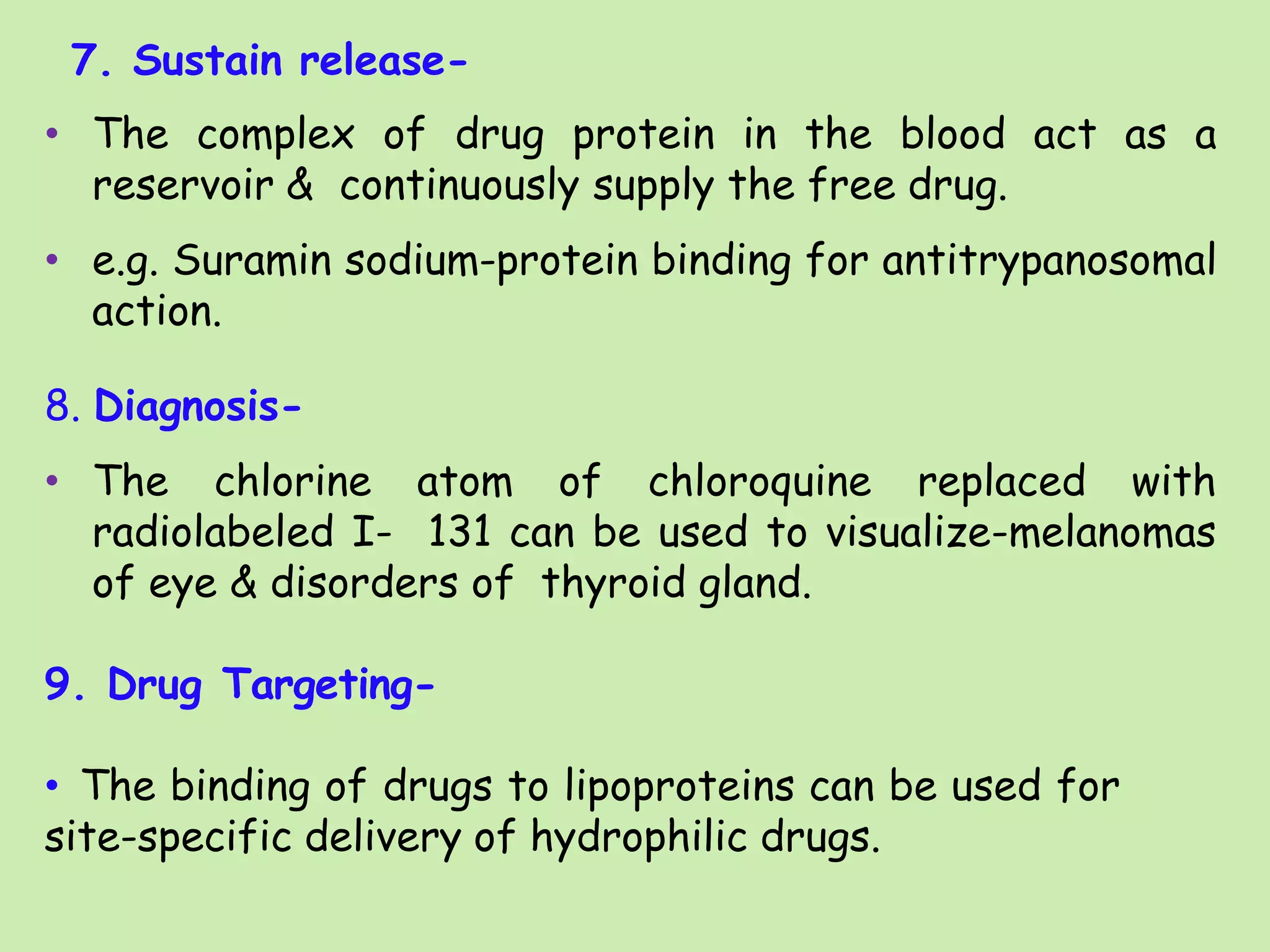 Protein binding of drugs | PPTX
