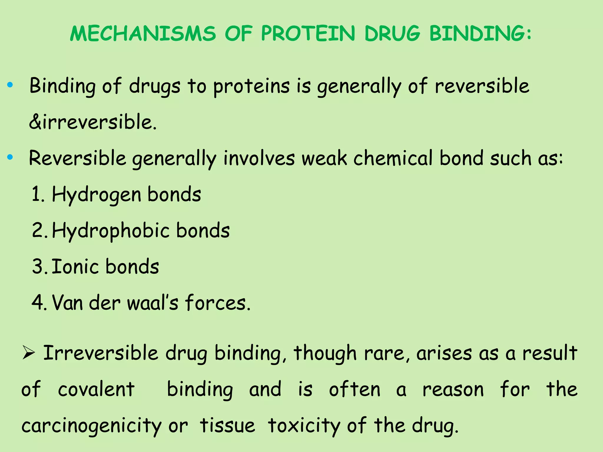 Protein binding of drugs | PPTX