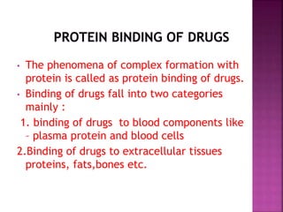 Protein binding of drugs | PPT