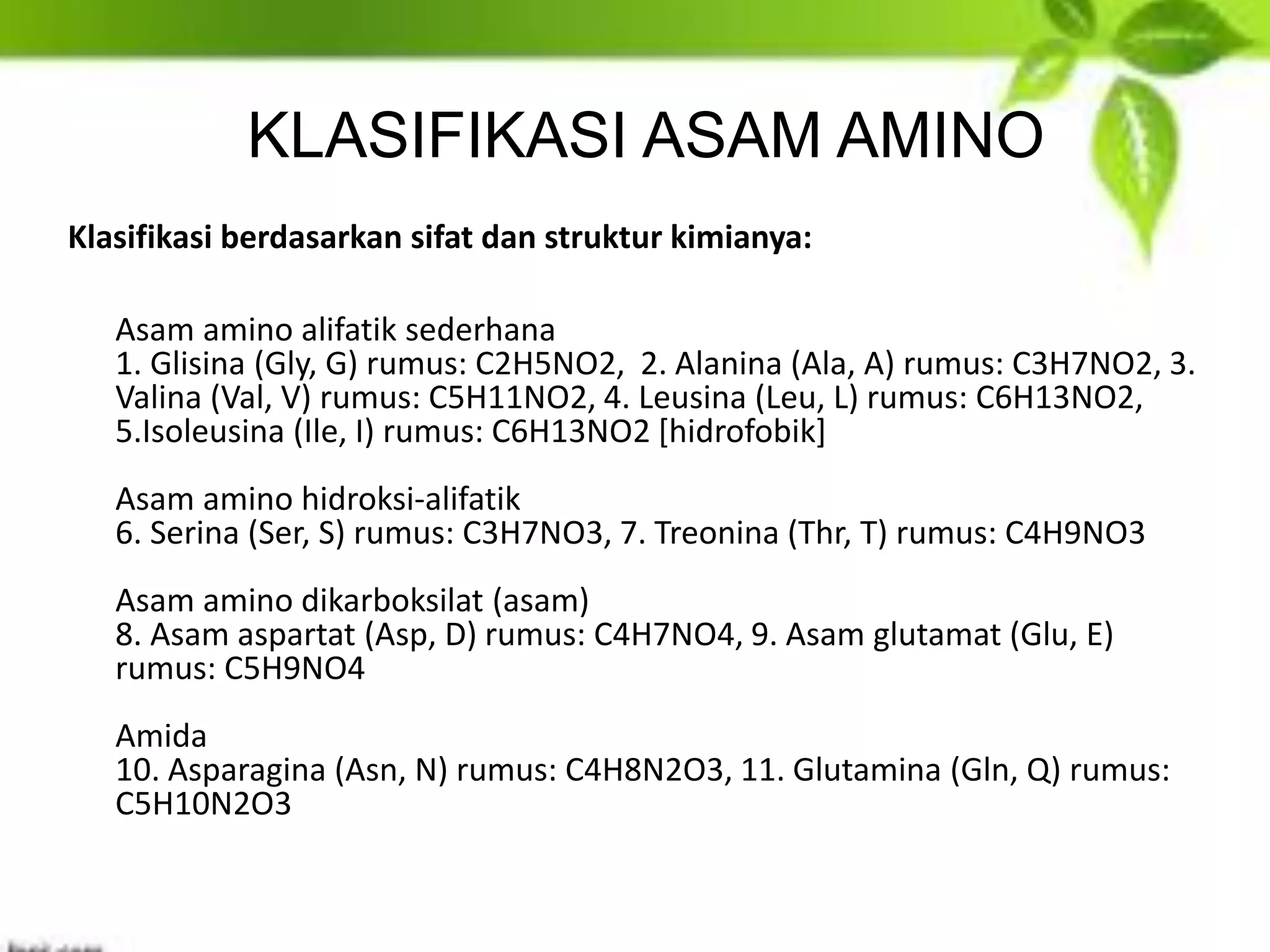 Protein biokimia | PPTX