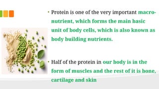 PROTEIN chapter 3.pptx Protein is a nutrient your body needs to grow ...