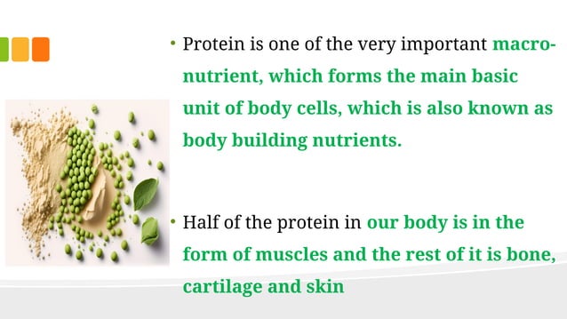 PROTEIN chapter 3.pptx Protein is a nutrient your body needs to grow ...