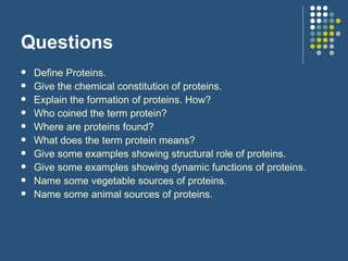 Protein Chemistry Bsc Nursing & Bpt | PPT