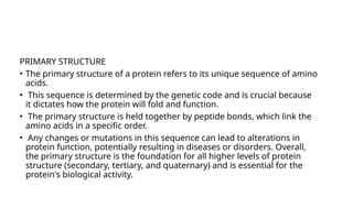 protein classification and structure.pptx | Chemistry | Science