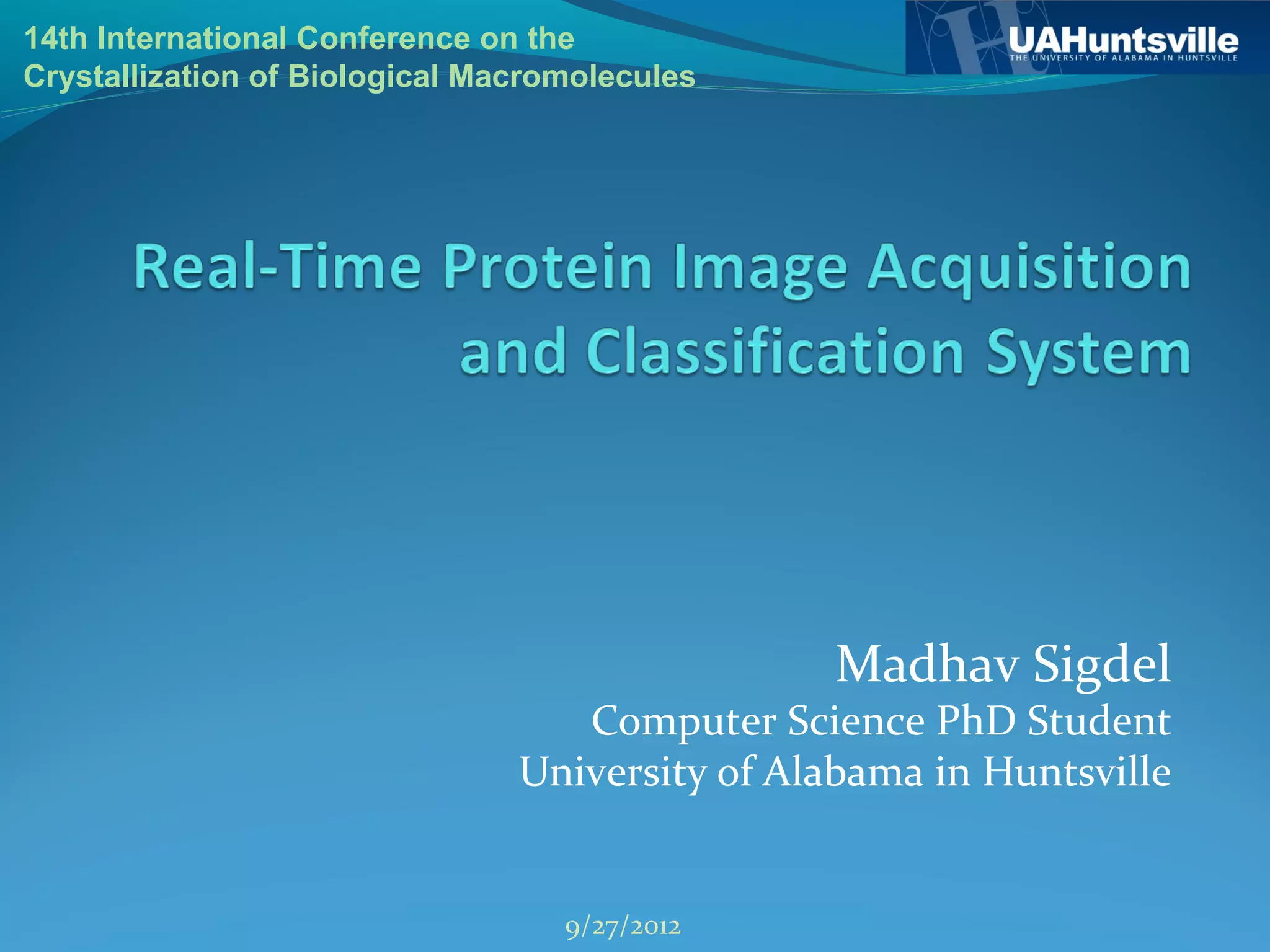 Protein crystallization image analysis ICCBM-2013 | PPT