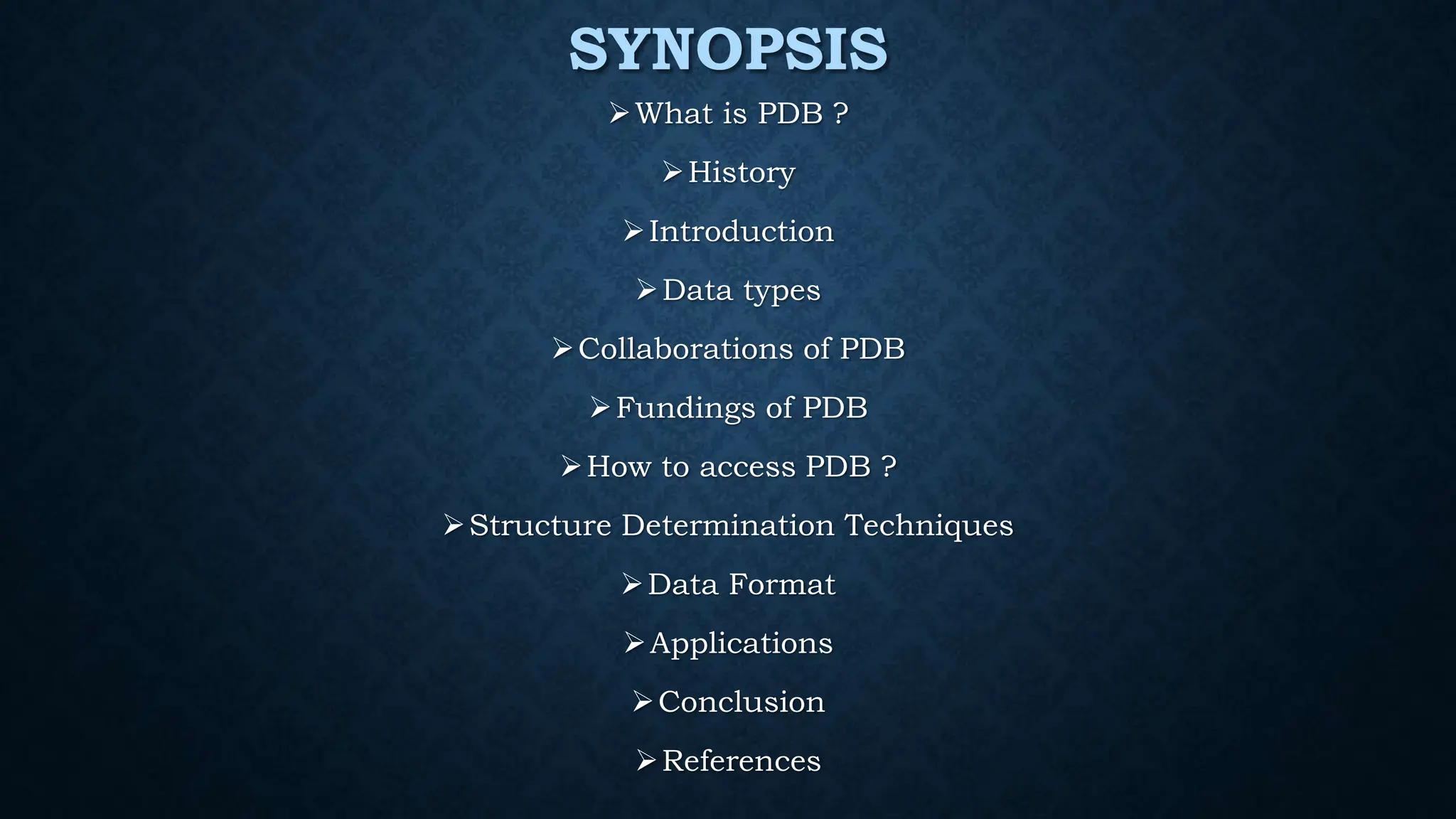 Protein Data Bank ( PDB ) - Bioinformatics | PPTX