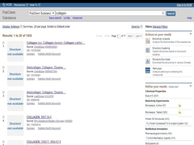Protein database ..... of NCBI | PPTX | Databases | Computer Software and Applications