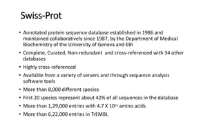 Protein database | PPTX