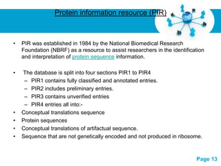 Protein database | PPT
